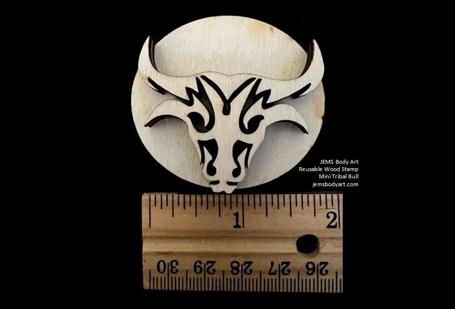 MINI STAMP - Tribal Bull - Jems Body Art