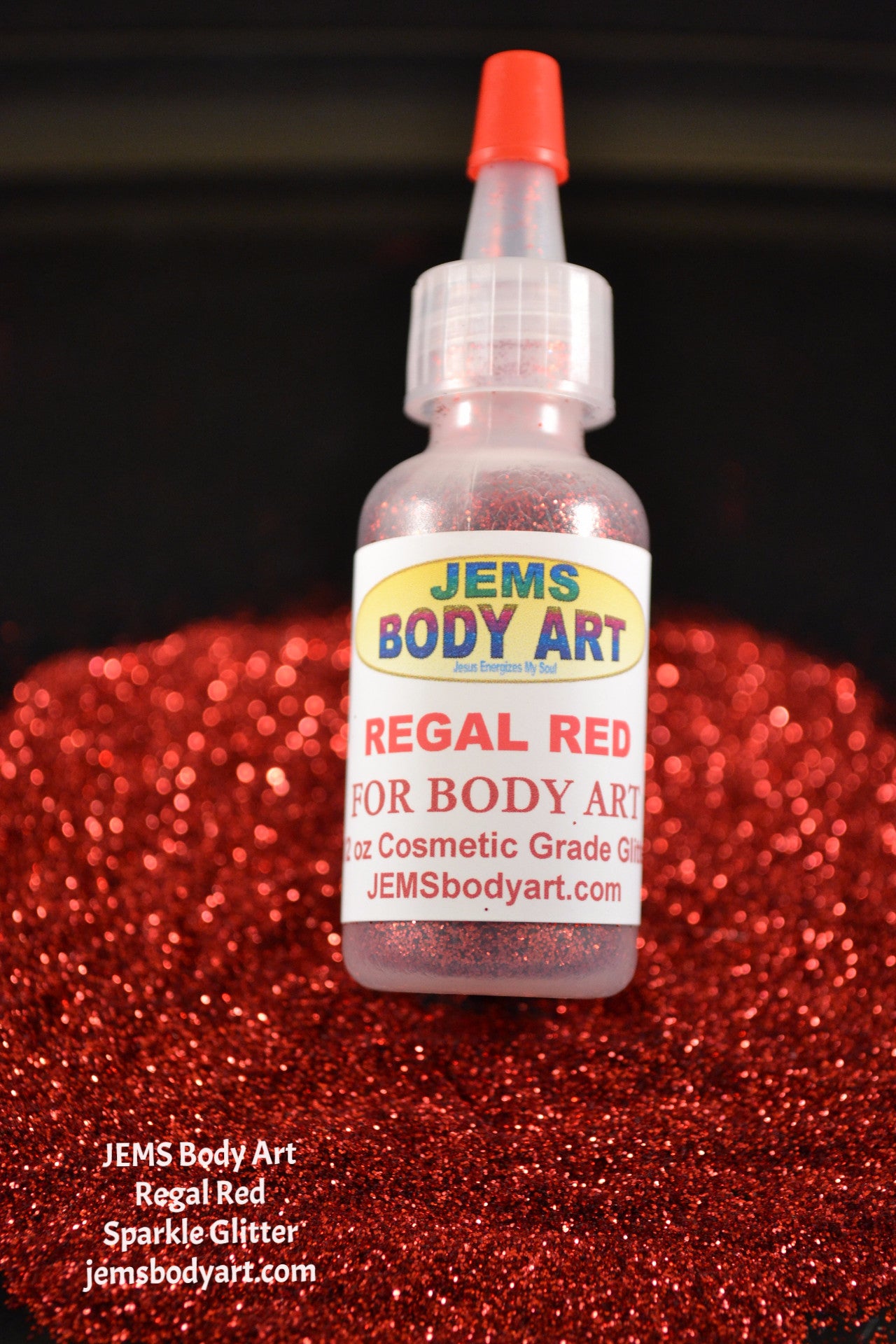 Regal Red Sparkle Glitter - Jems Body Art