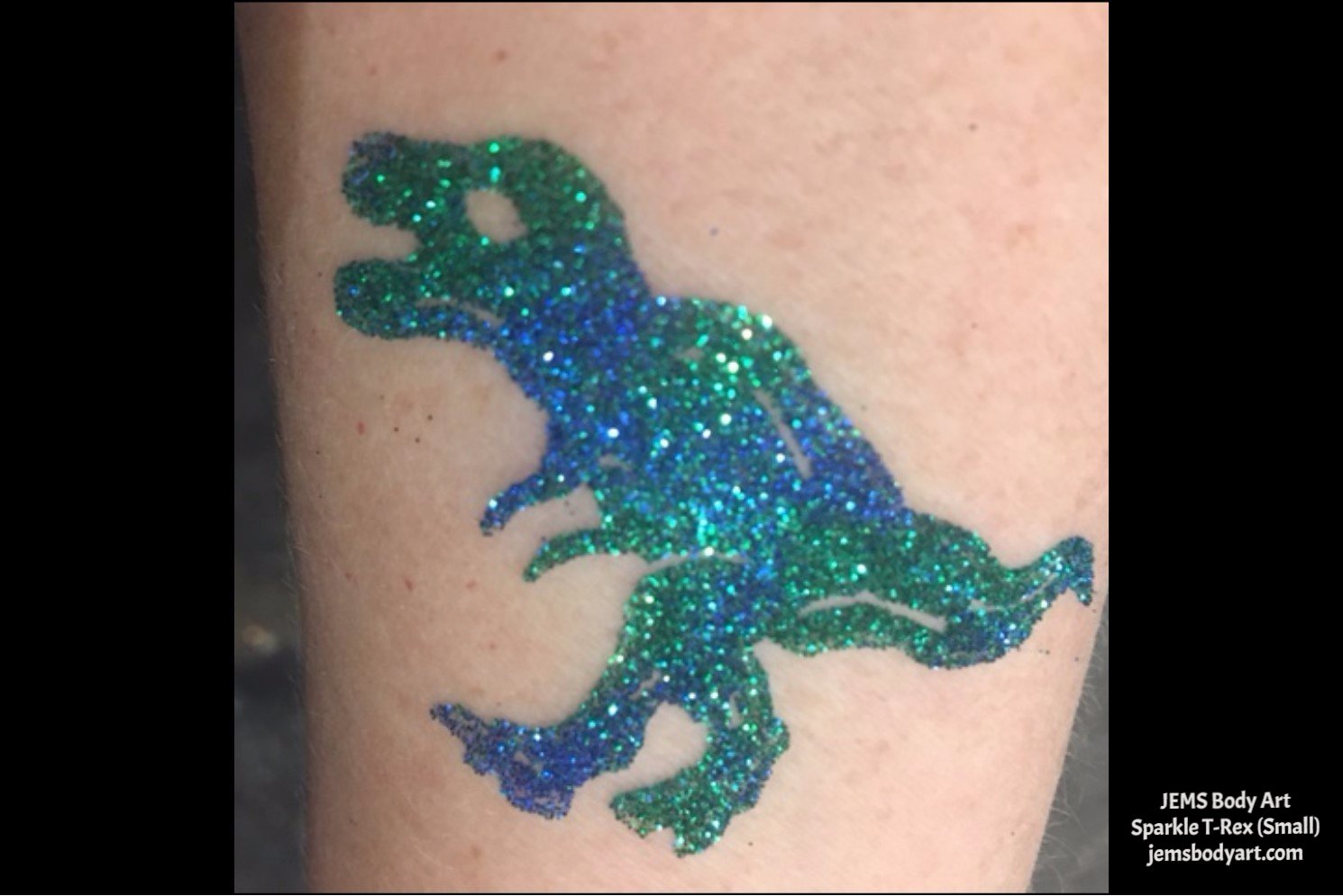 dinosaur drawing glitter
